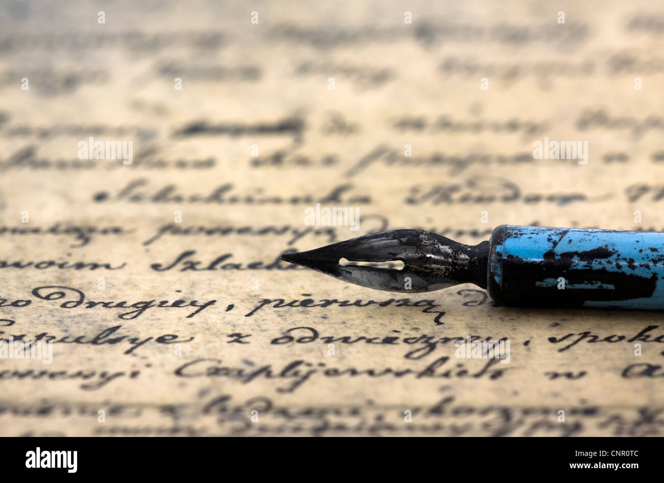 Ancient letter and pen Stock Photo - Alamy