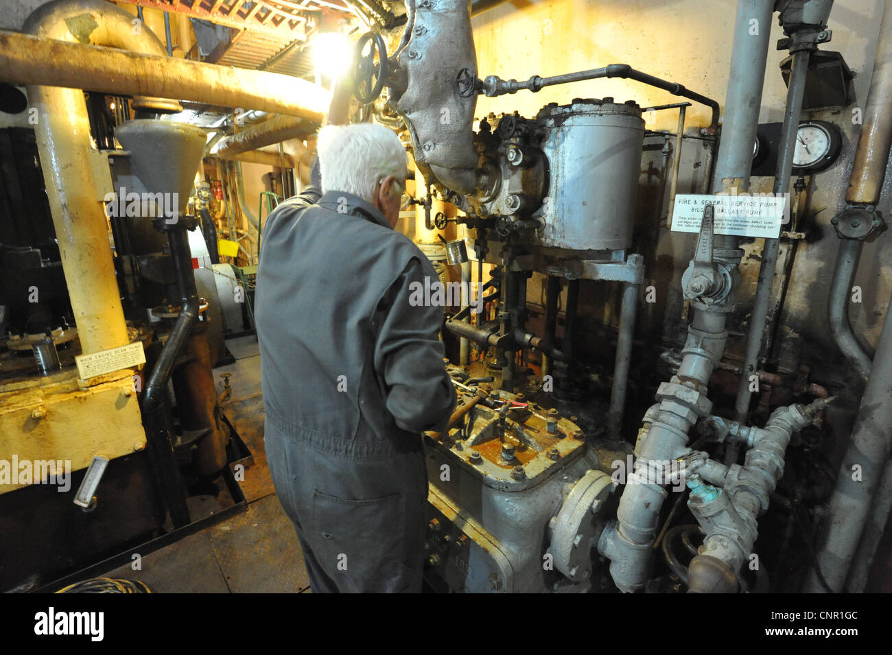 SS Jeremiah O'Brien a Liberty Ship Engine Room Stock Photo - Alamy