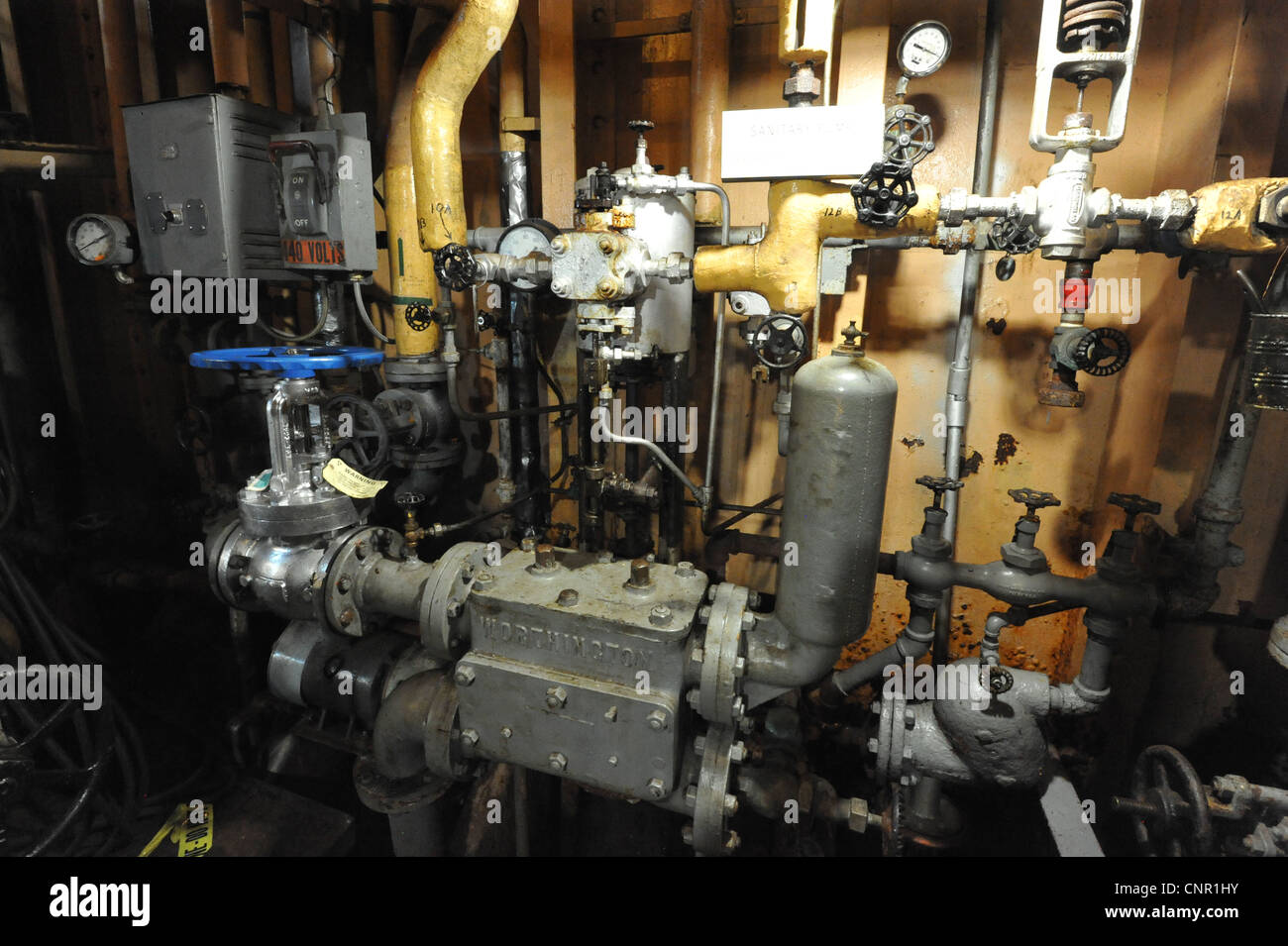 SS Jeremiah O'Brien a Liberty Ship Engine Room Stock Photo - Alamy