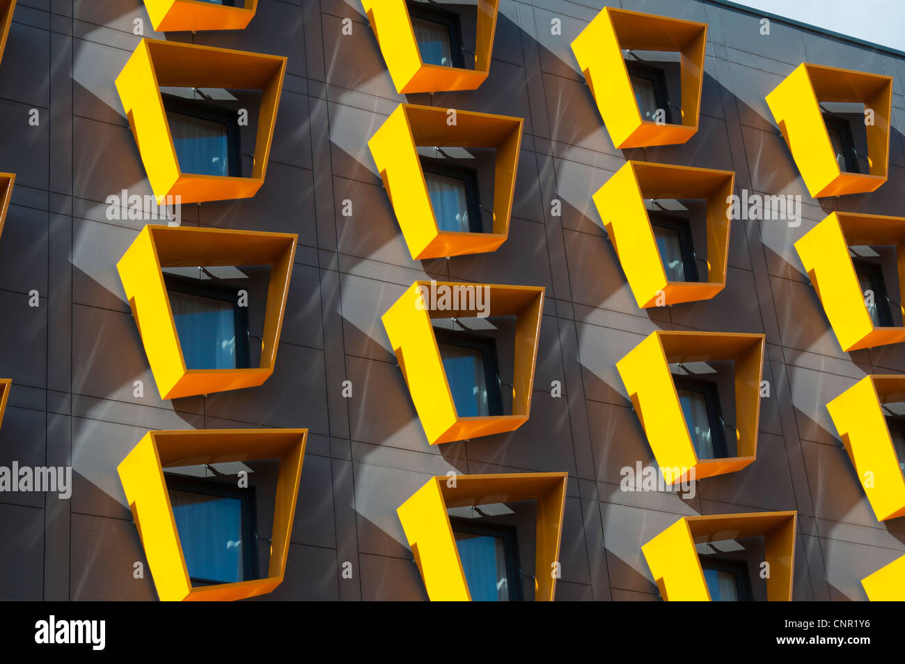 Windows of the Premier Inn building, Knowsley Place, Bury, Greater ...