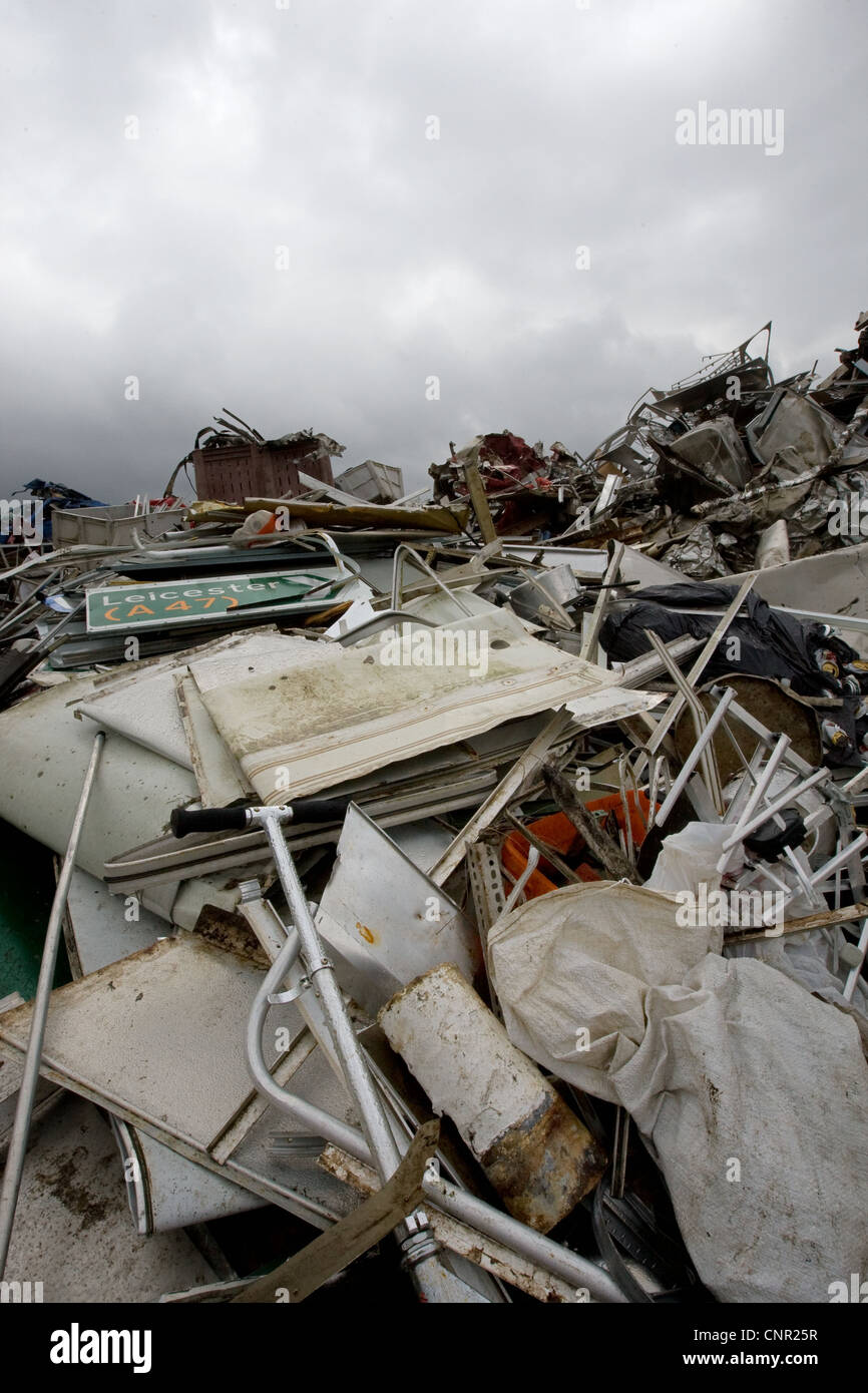 Scrap metal in a scrap yard Stock Photo - Alamy