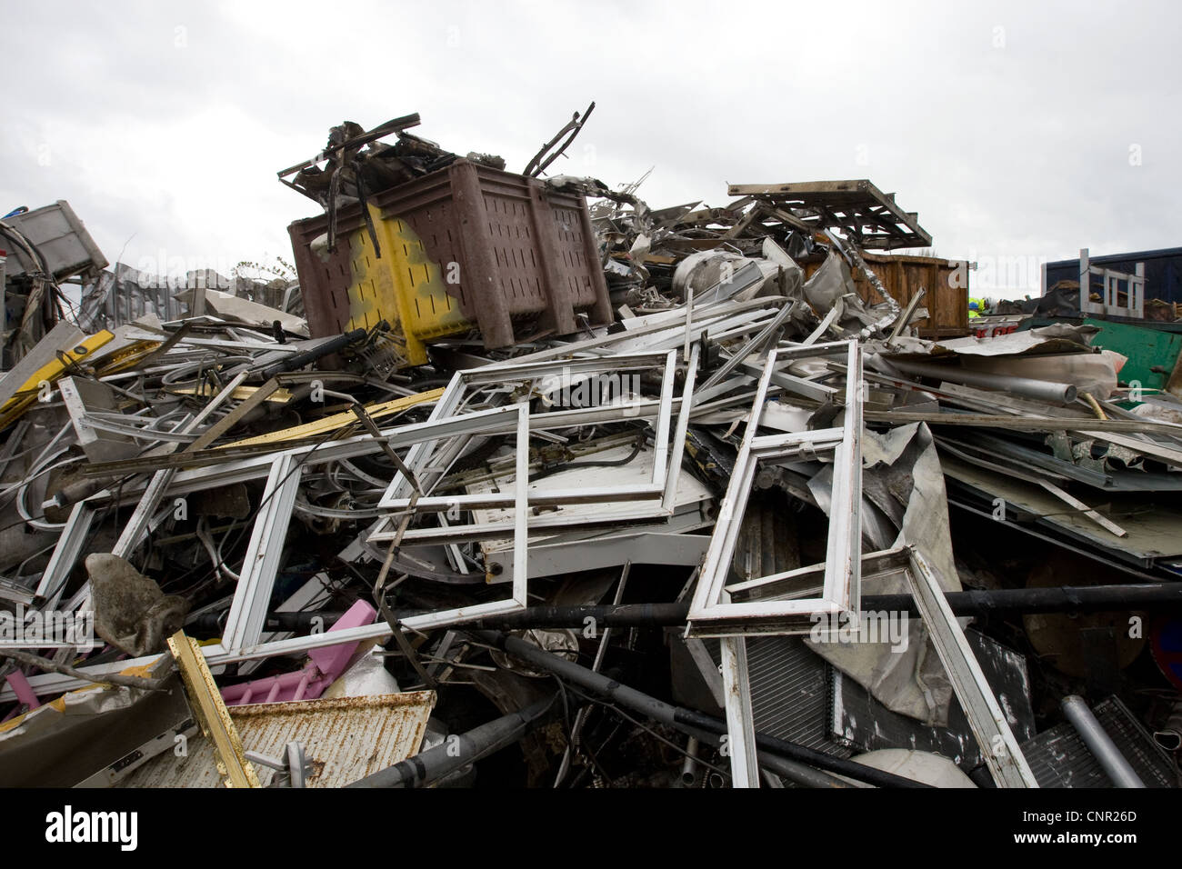 Scrap metal in a scrap yard Stock Photo - Alamy