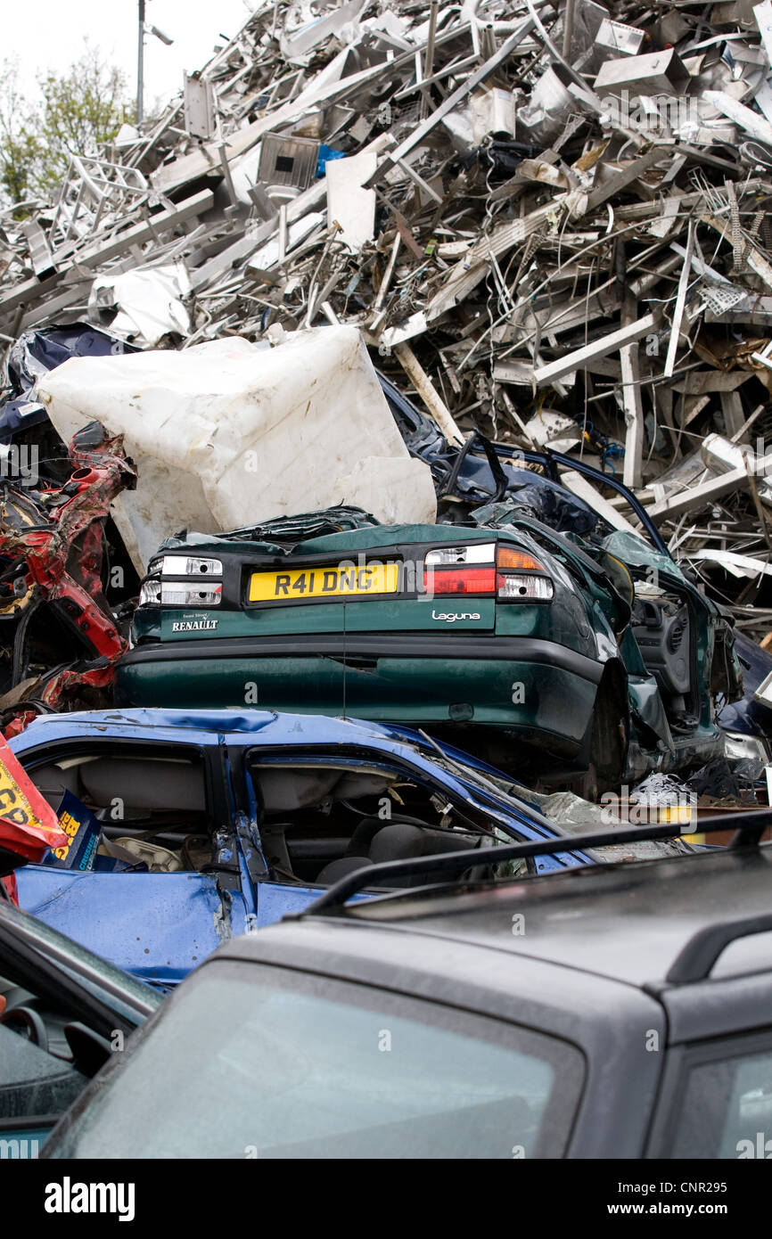Scrap metal in a scrap yard Stock Photo - Alamy