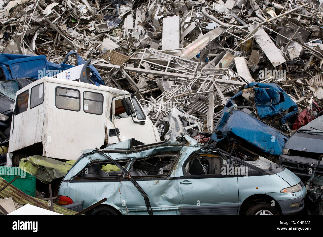 Scrap metal in a scrap yard Stock Photo - Alamy