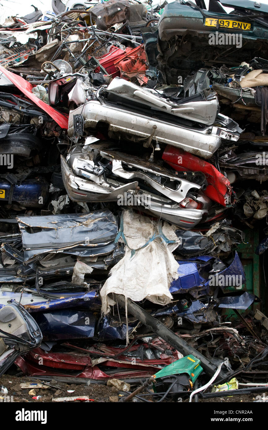 Scrap metal in a scrap yard Stock Photo - Alamy