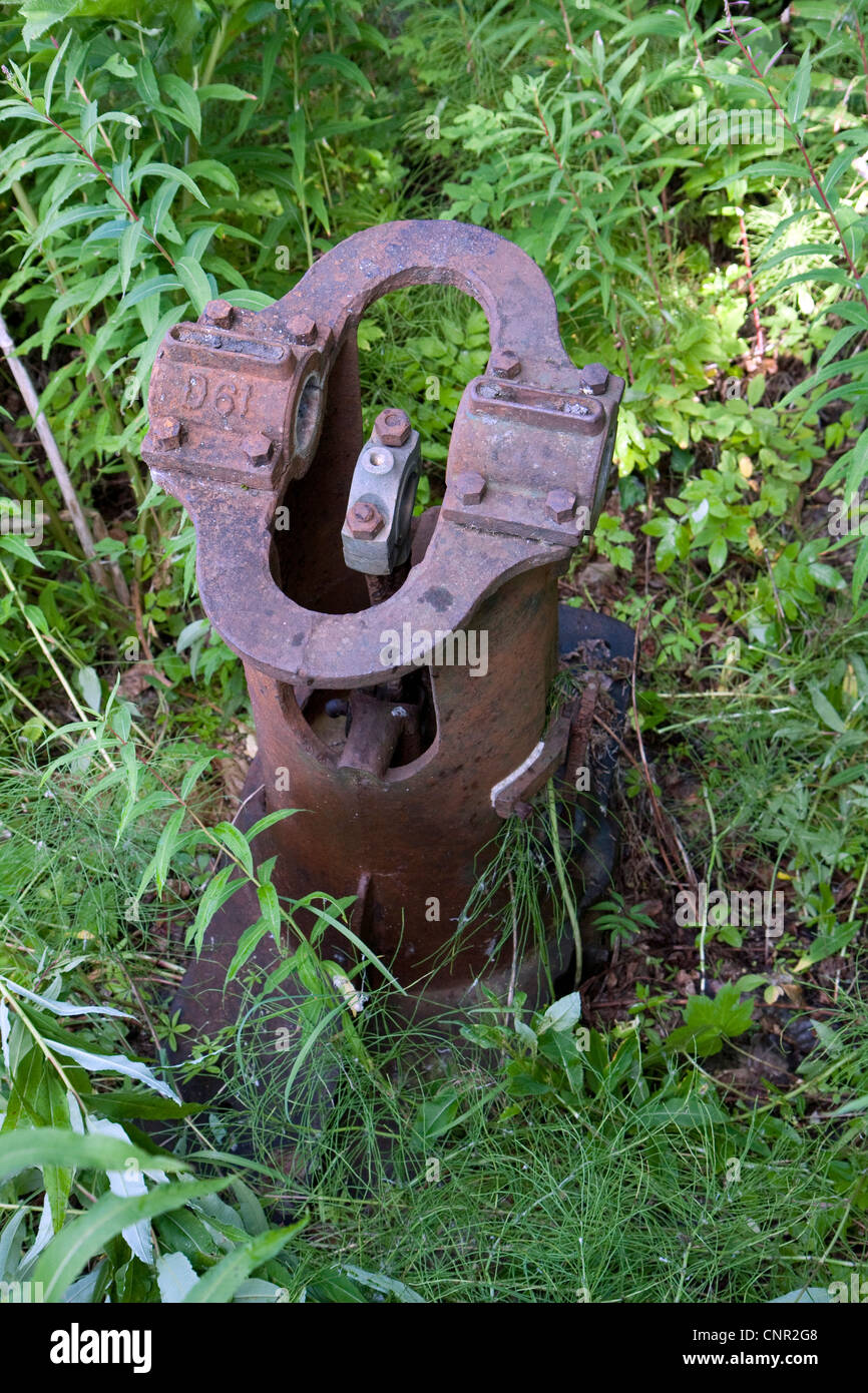 Rusty relic in the abandoned town site of Susitna Station, Alaska, USA ...