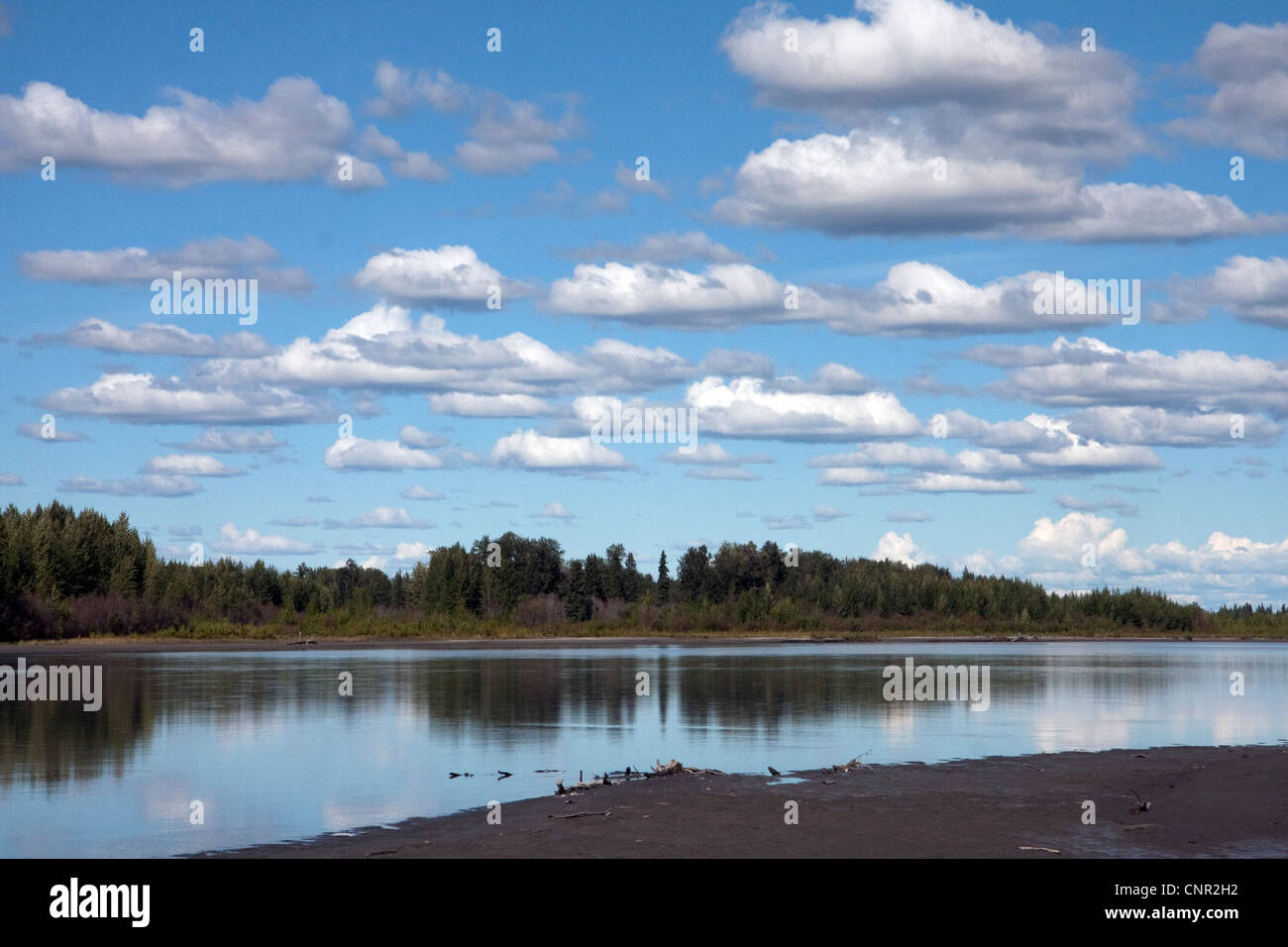 Susitna River, not far from the old Susitna Station town site in Alaska ...