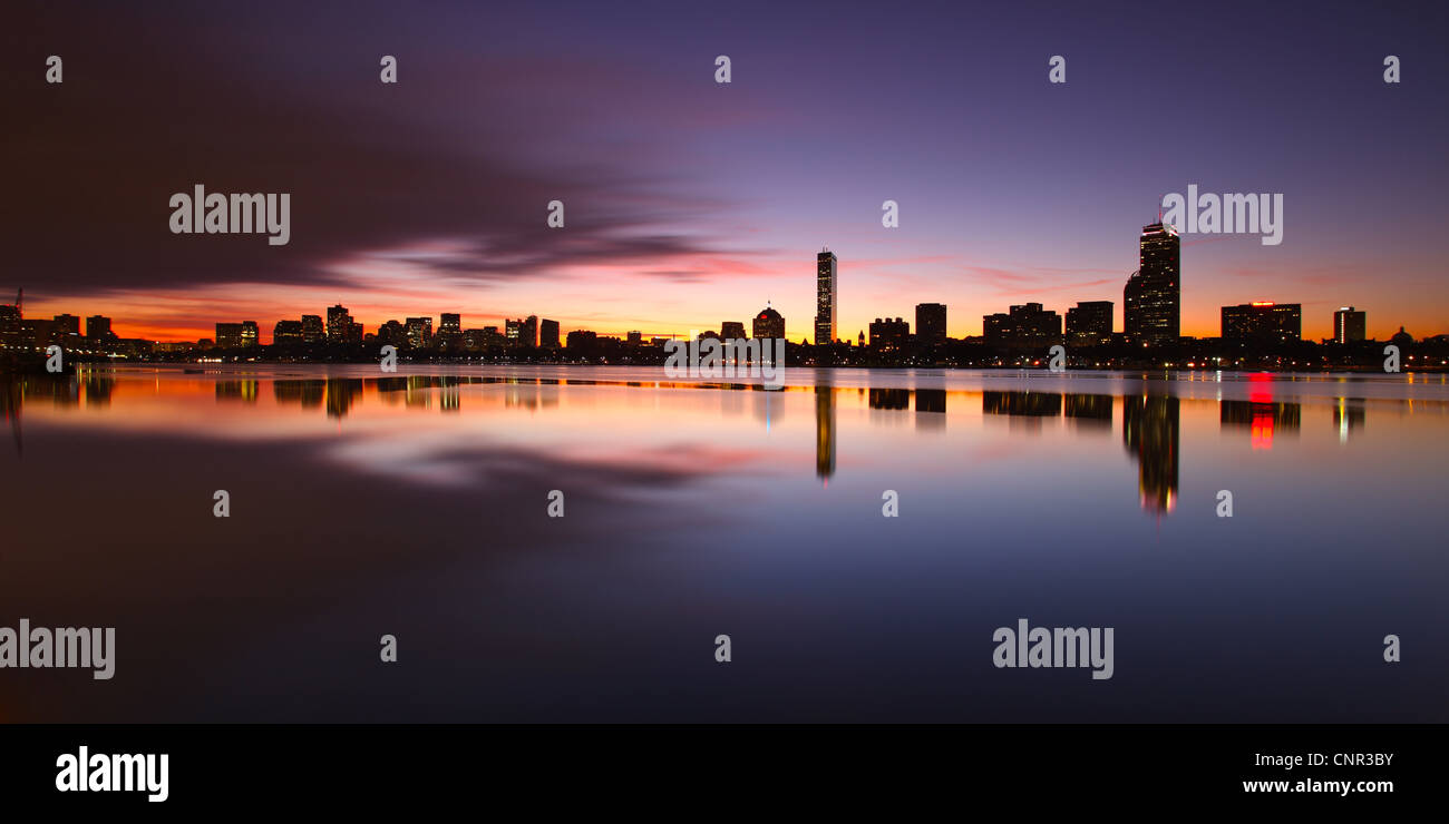 December Dawn on the Charles River Stock Photo - Alamy
