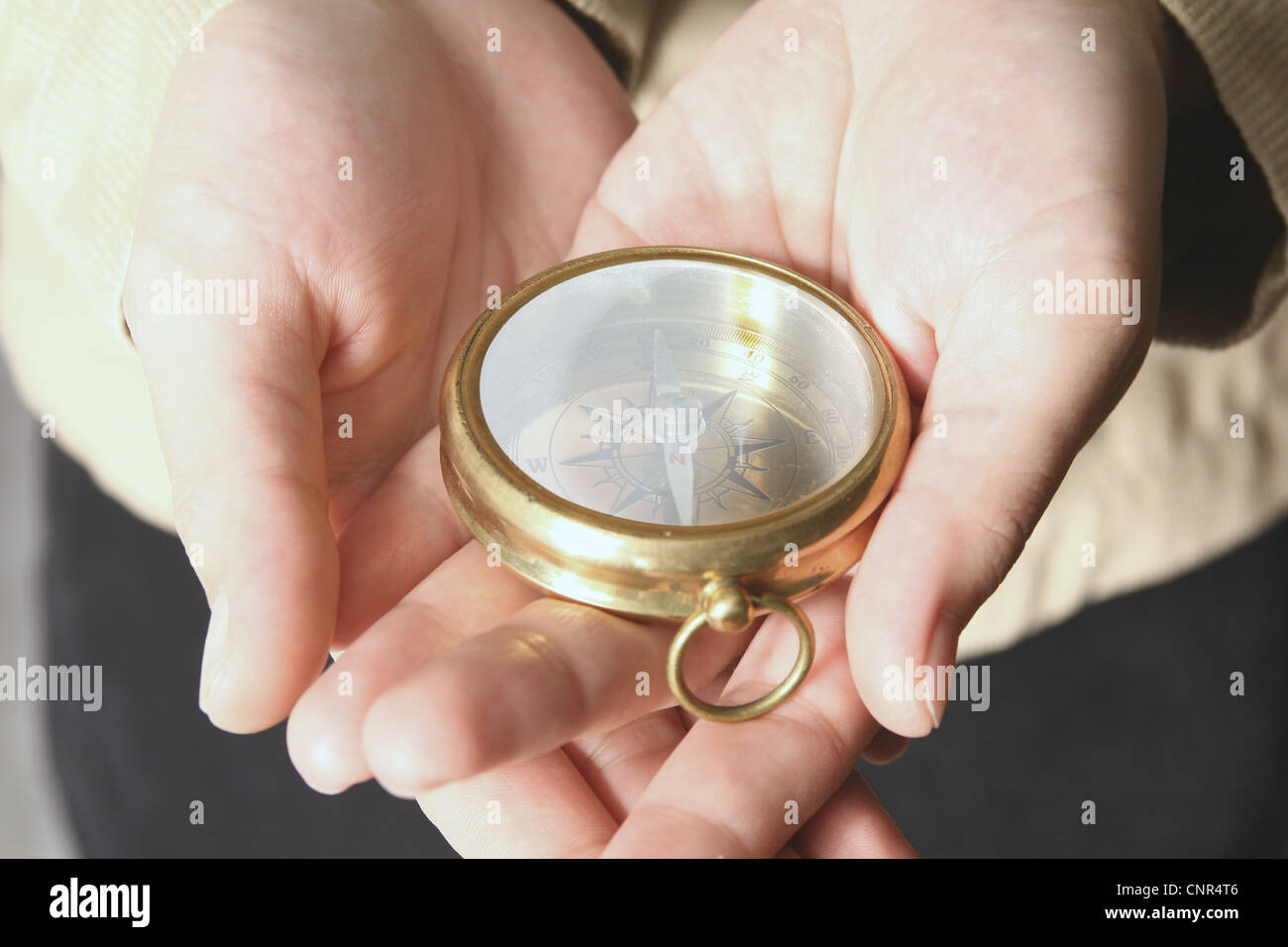 Antique brass compass hi-res stock photography and images - Alamy