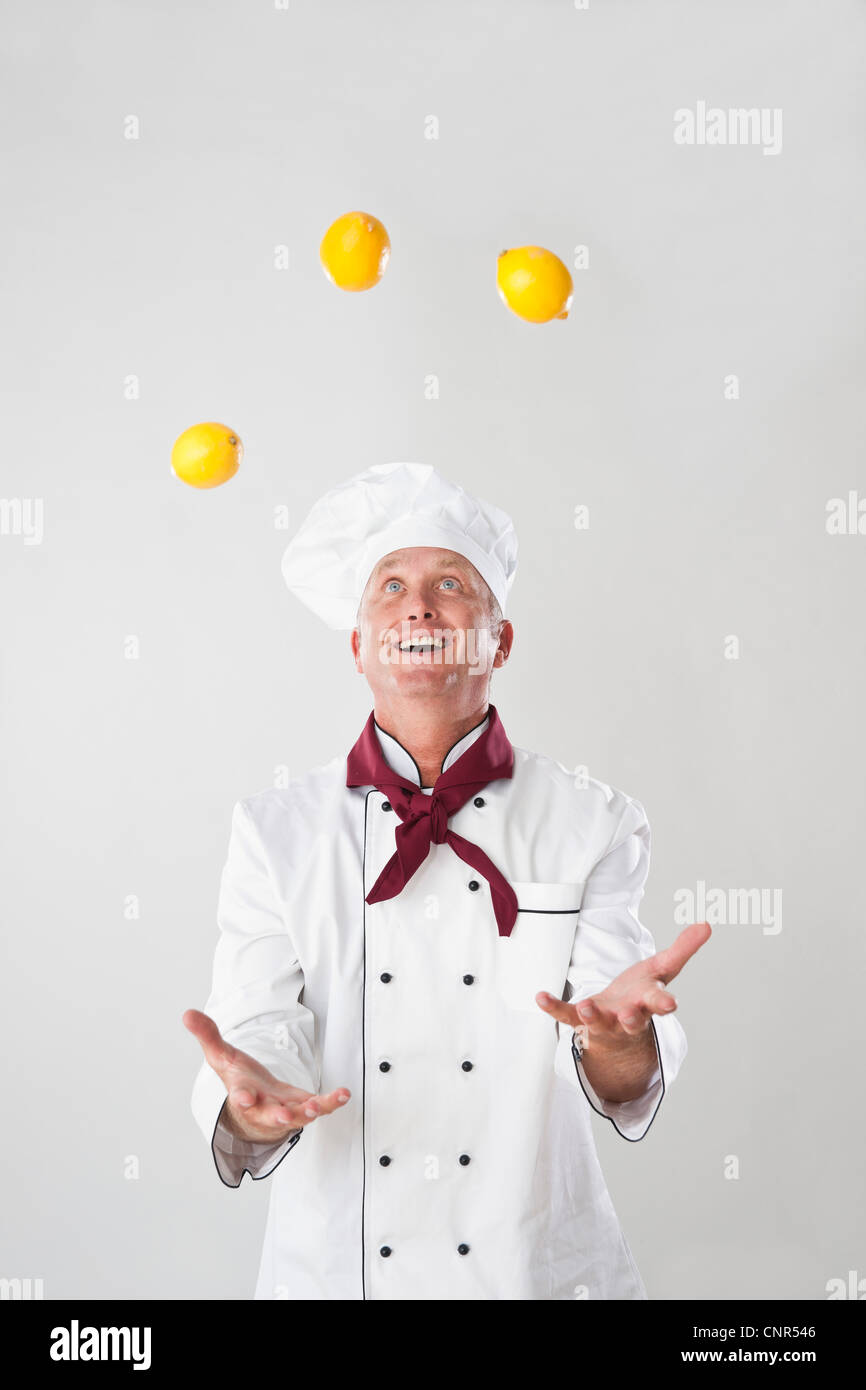Chef Juggling Lemons Stock Photo - Alamy
