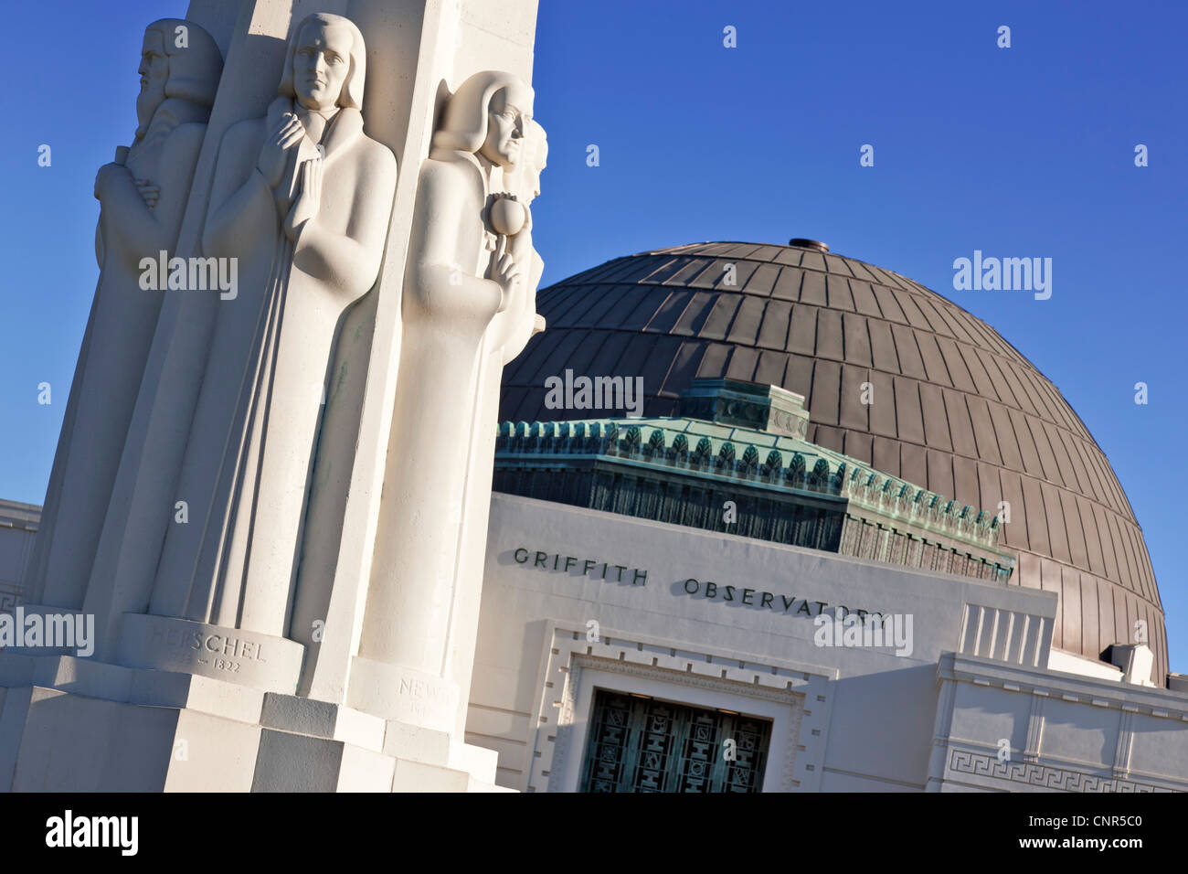 Griffith Observatory and Astronomers Monument, Los Angeles, California ...