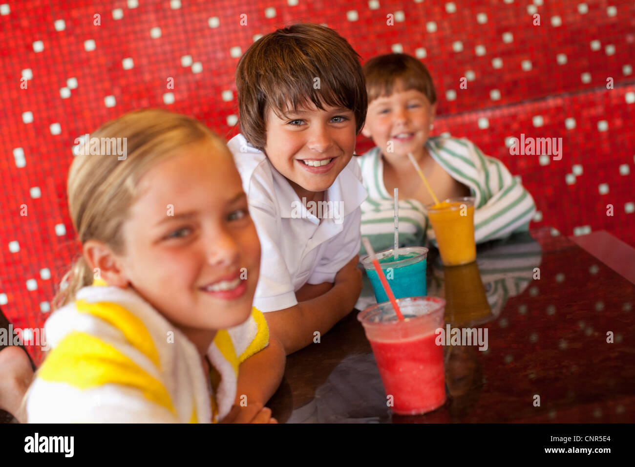 Children at Pool Bar Stock Photo - Alamy