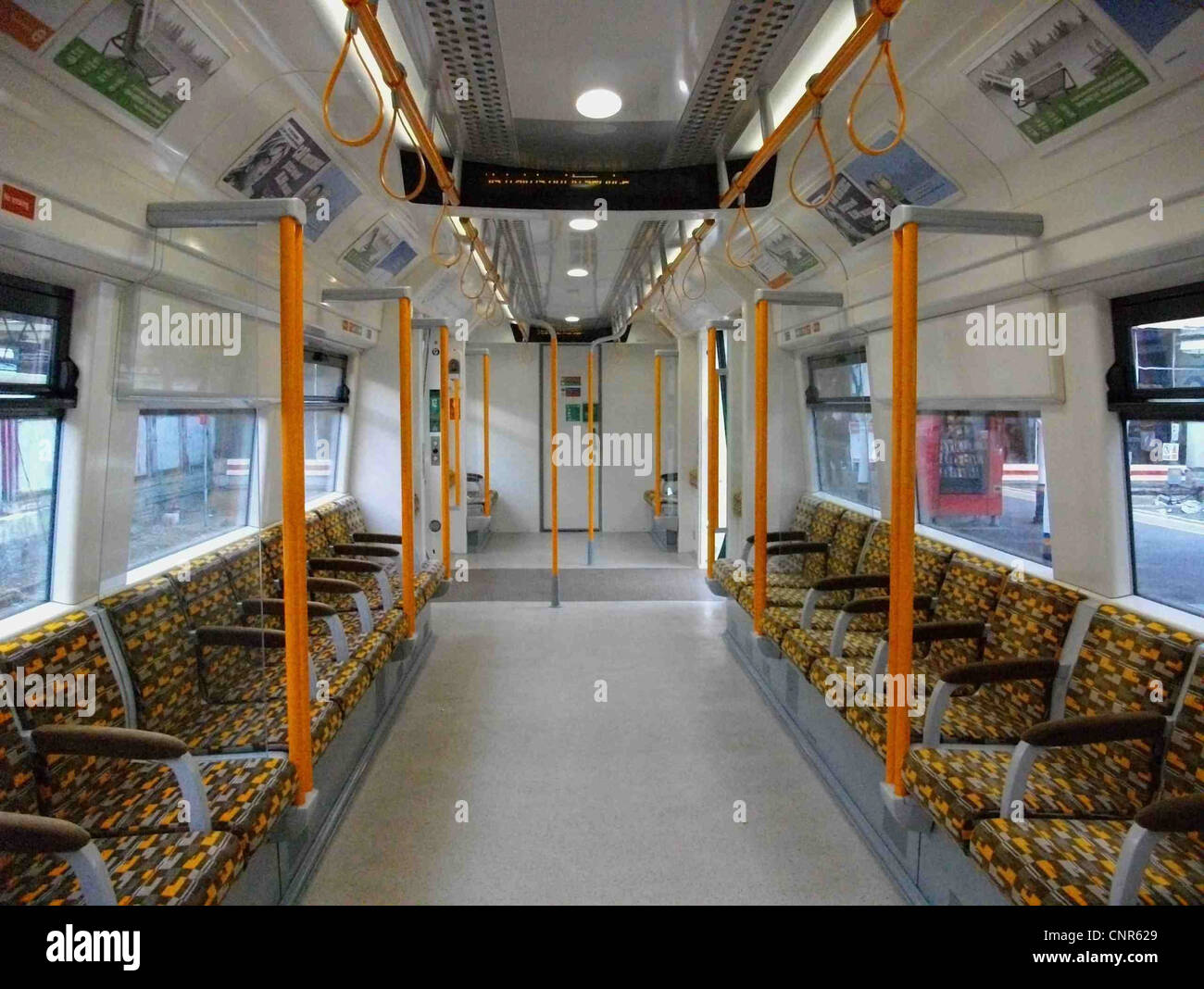 The basic and spacious interior of a brand new London Overground ...