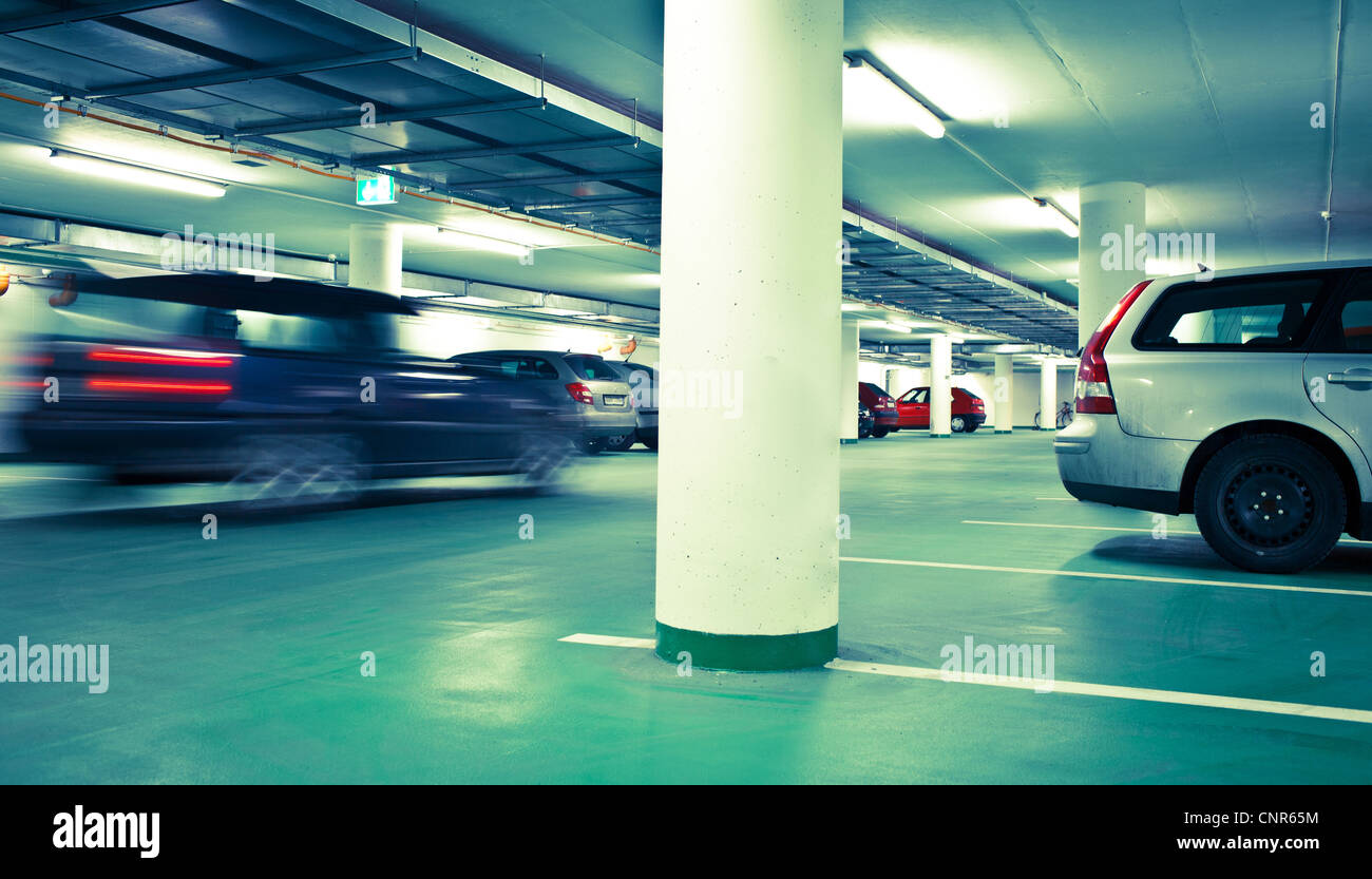 underground parking/garage (color toned image Stock Photo - Alamy
