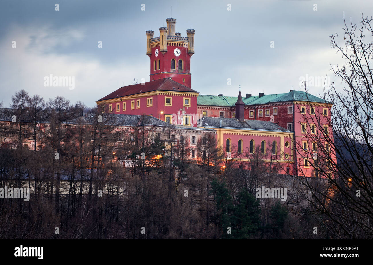 Mirov castle (turned into penitentiary), Czech republic Stock Photo - Alamy