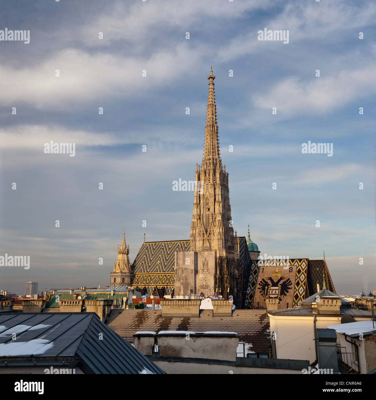 St. Stephan cathedral - Vienna, Austria (panoramic image composed of ...