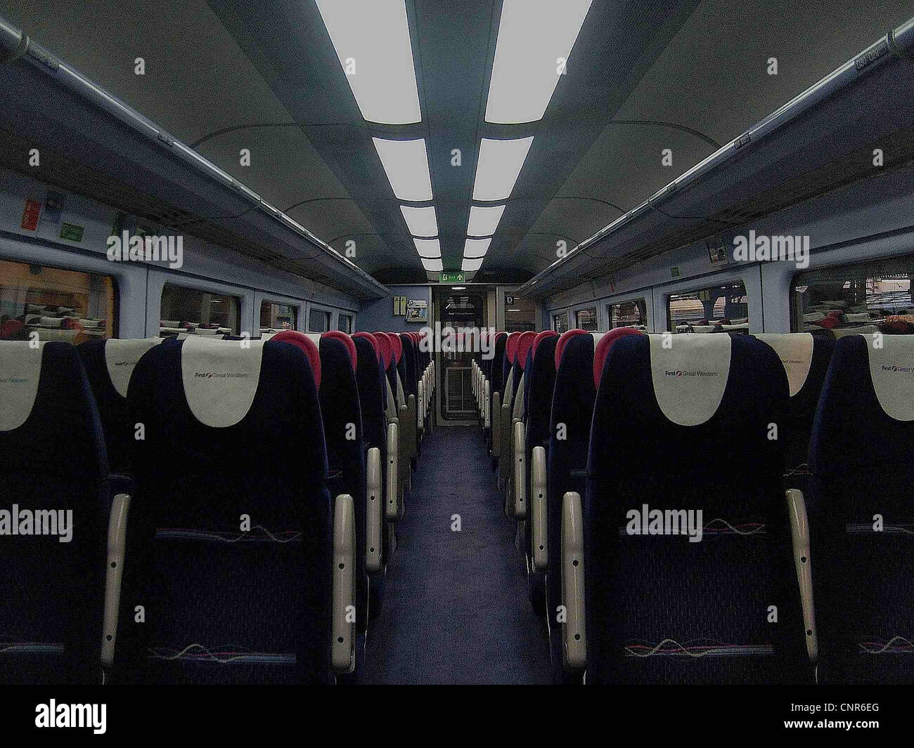 The interior of refurbished Standard Class aboard a First Great Western ...