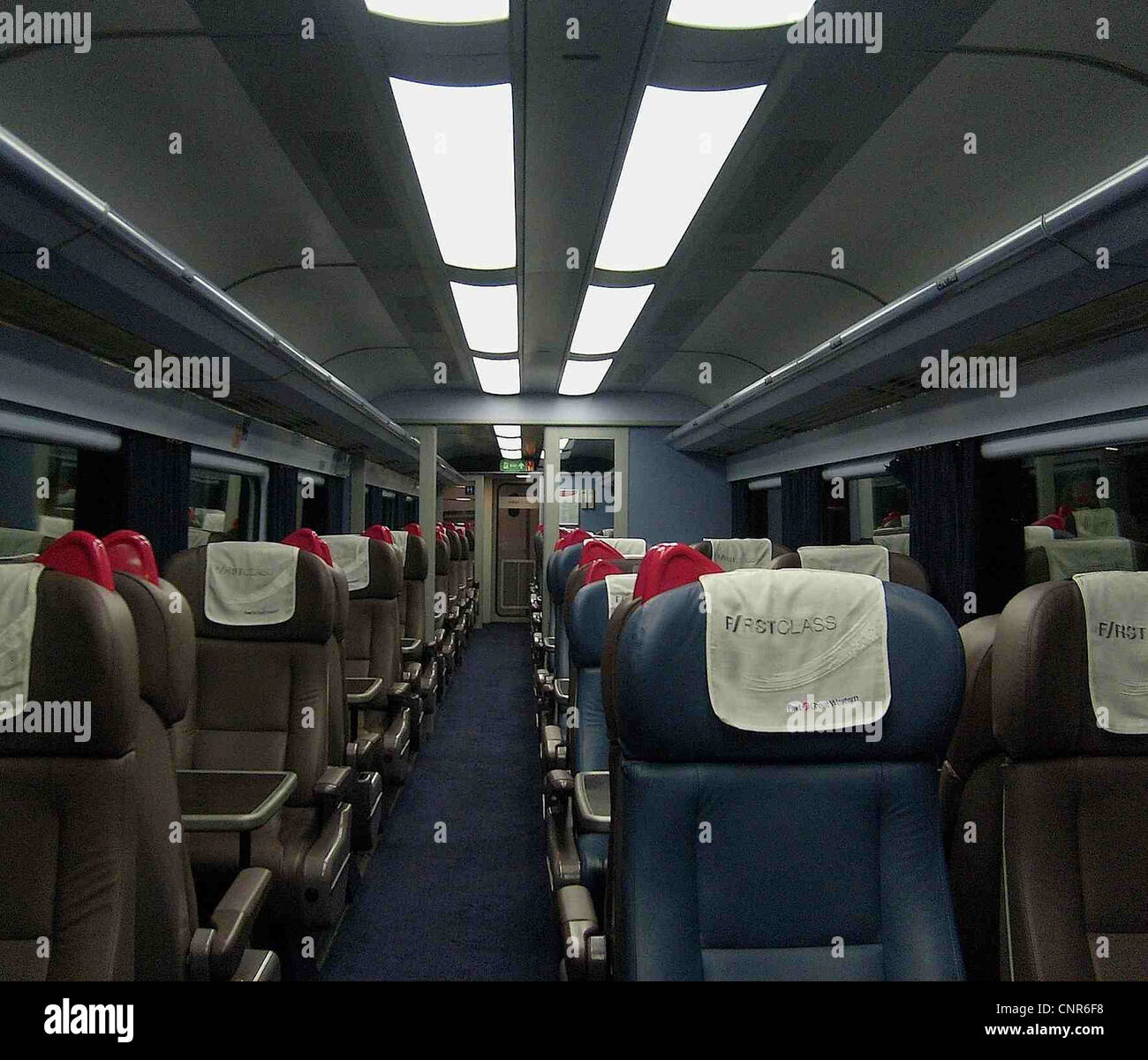 The interior of refurbished First Class aboard a First Great Western TF ...