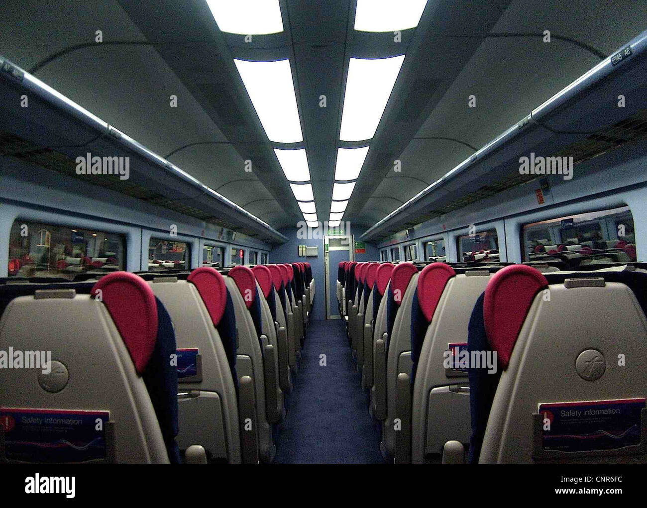 The interior of refurbished Standard Class aboard a First Great Western ...