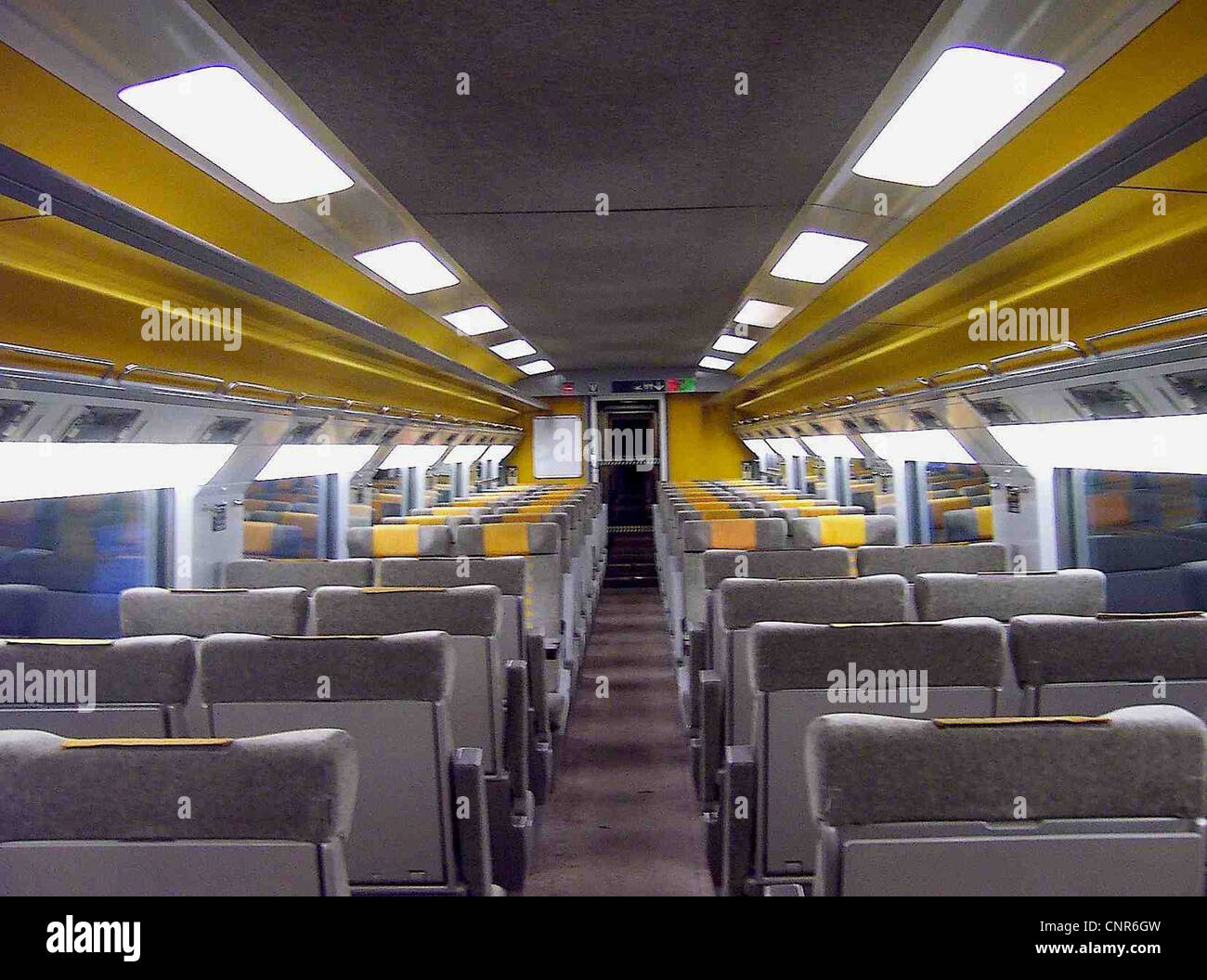 Standard Class carriages aboard the eurostar Class 373 Stock Photo - Alamy