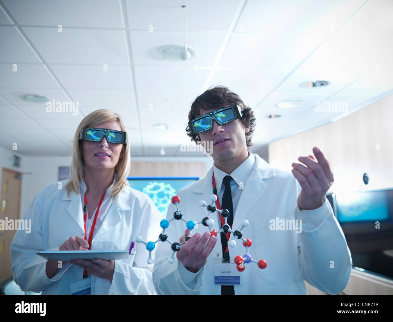 Lab scientists molecular model hi-res stock photography and images - Alamy