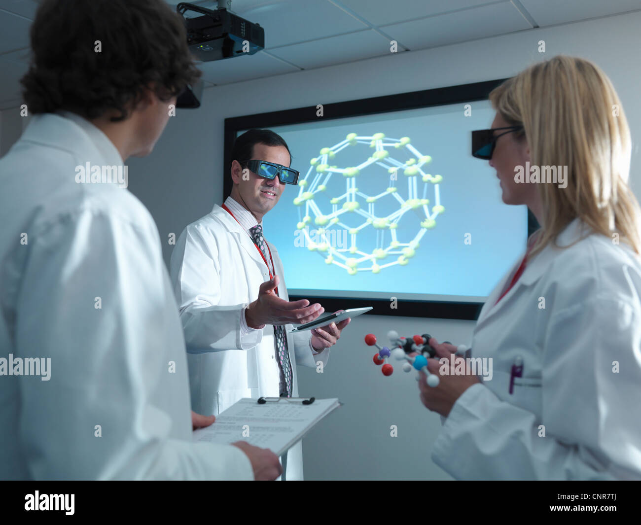 Lab scientists molecular model hi-res stock photography and images - Alamy
