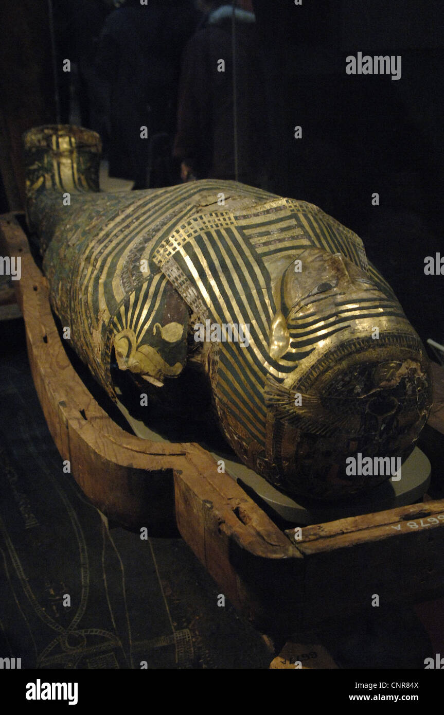 Mummy-case of the priest Hornedjitef. 246-262 BC. From Asasif, Thebes ...