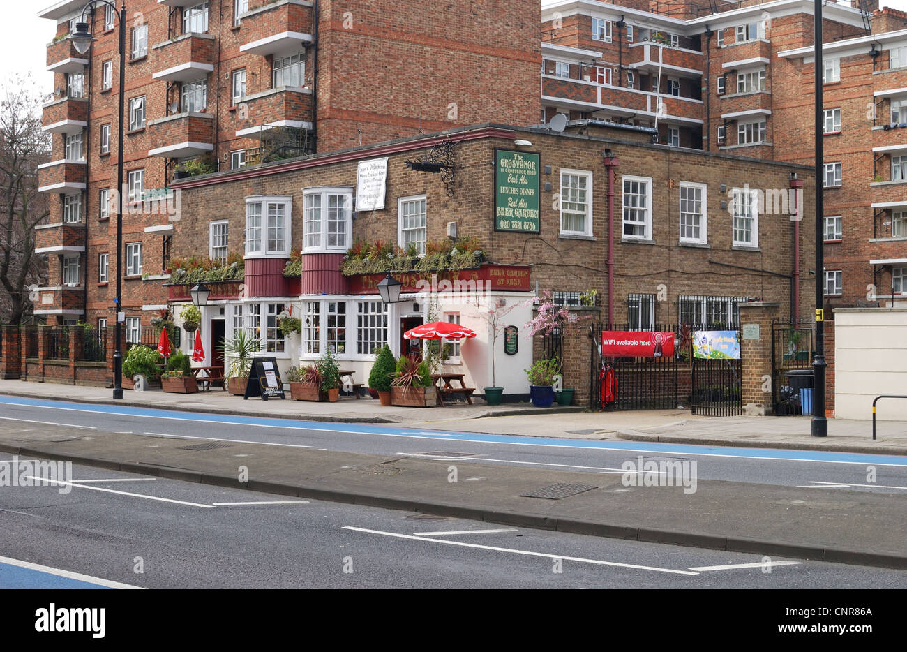 The Grosvenor Pub in Pimlico, South West London, England Stock Photo ...