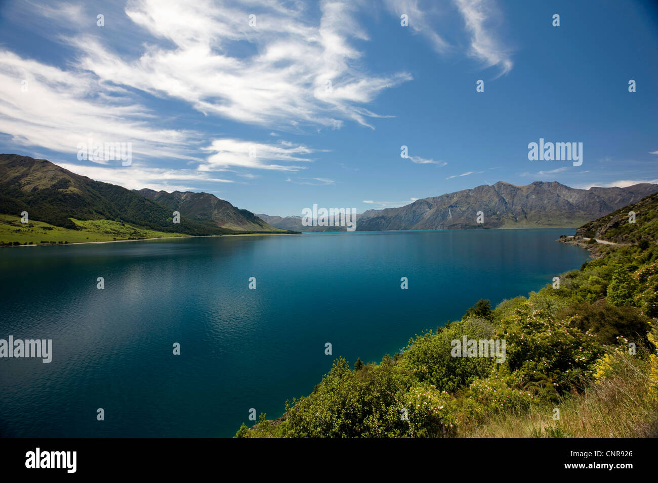 Still river in rural landscape Stock Photo - Alamy