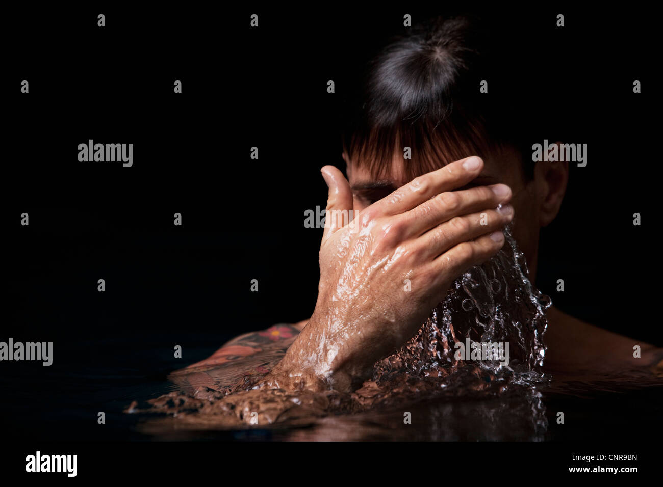 Dark indoor swimming pool hi-res stock photography and images - Alamy