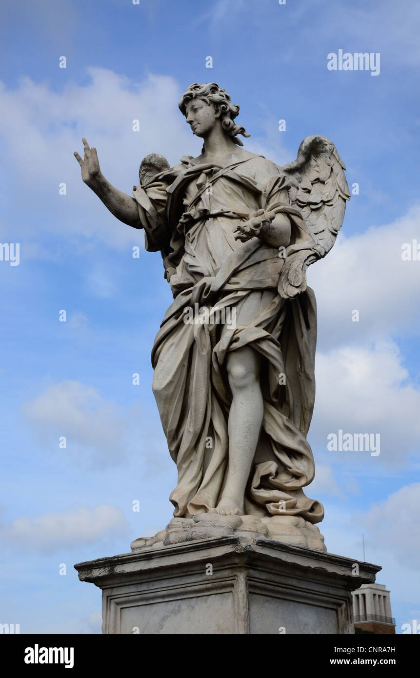Sant'Angelo bridge, angel figure Stock Photo - Alamy