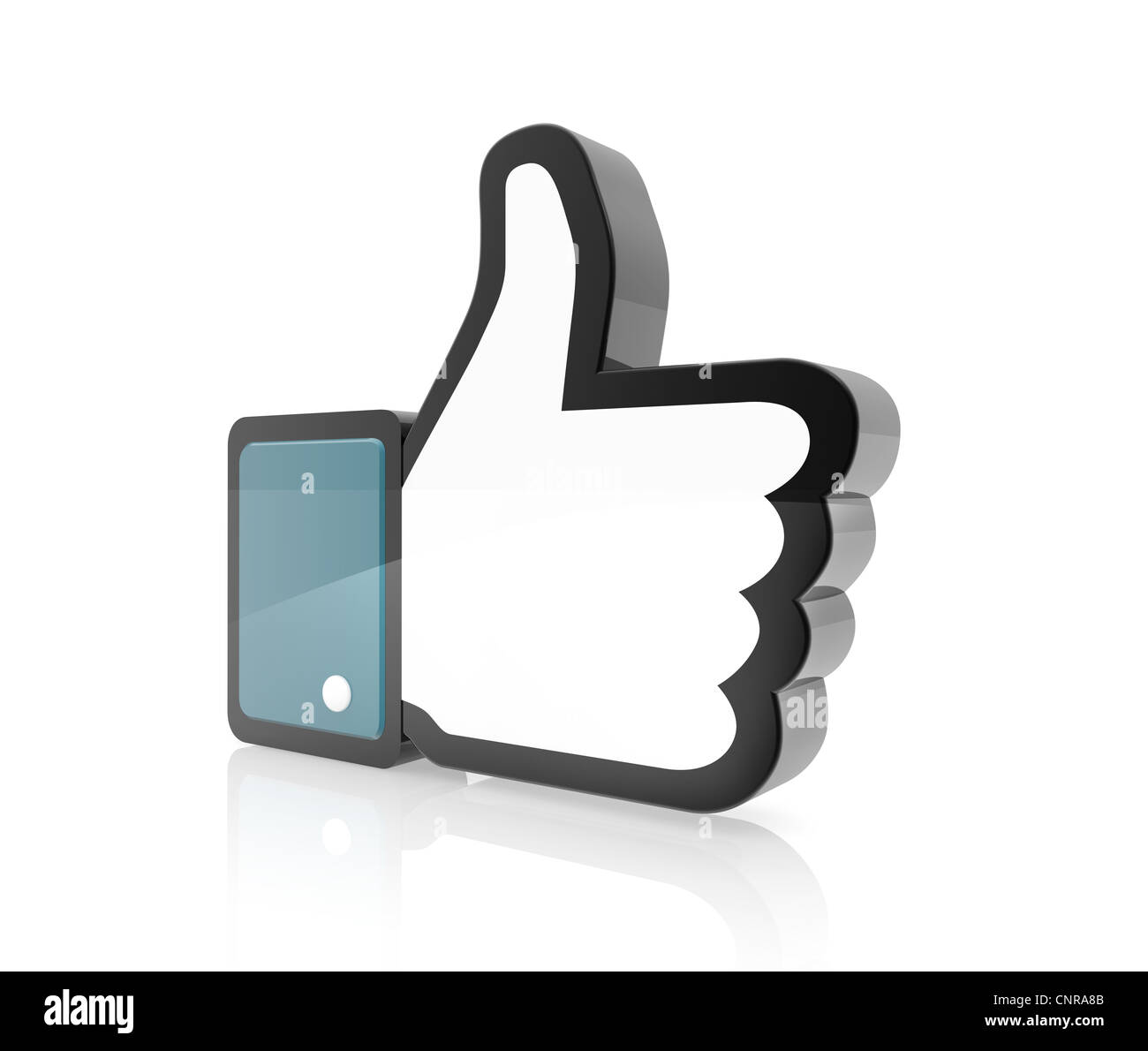 3d of like icon thumbs up Stock Photo - Alamy