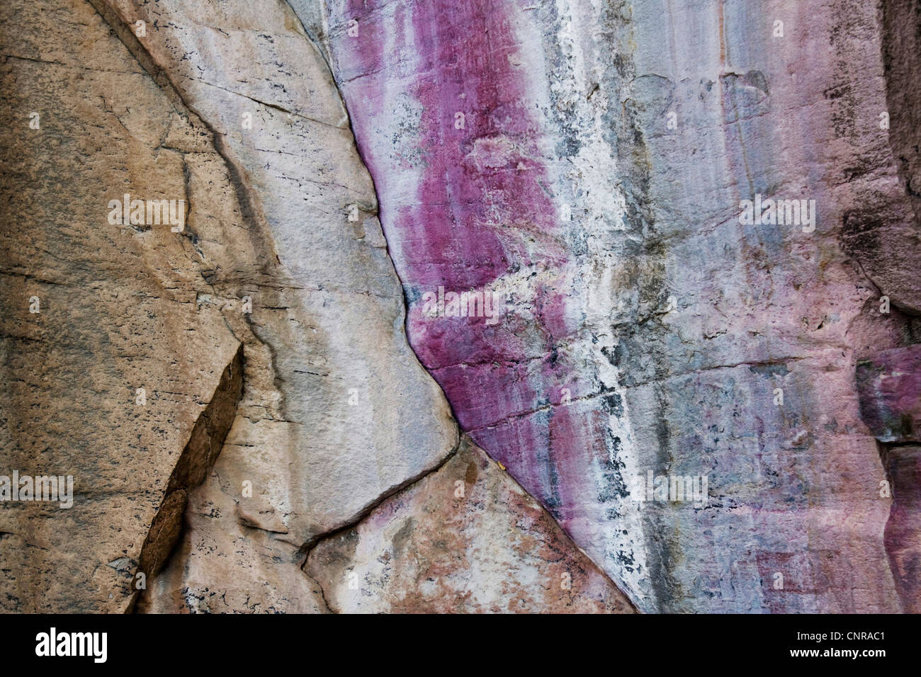 rock colours, caused by water and minerals, Botswana, Tsodilo Hills ...