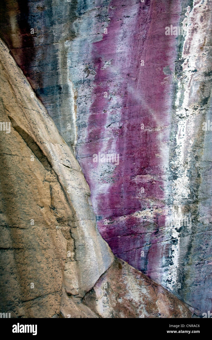 rock colours, caused by water and minerals, Botswana, Tsodilo Hills ...