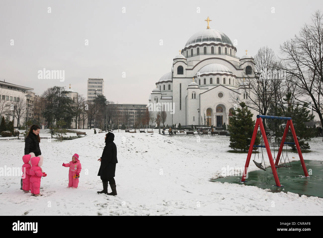 Cathedral of Saint Sava on Vracar plateau in Belgrade, Serbia Stock ...