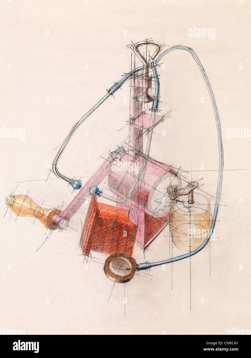 Kitchen hand mixer drawing hi-res stock photography and images - Alamy