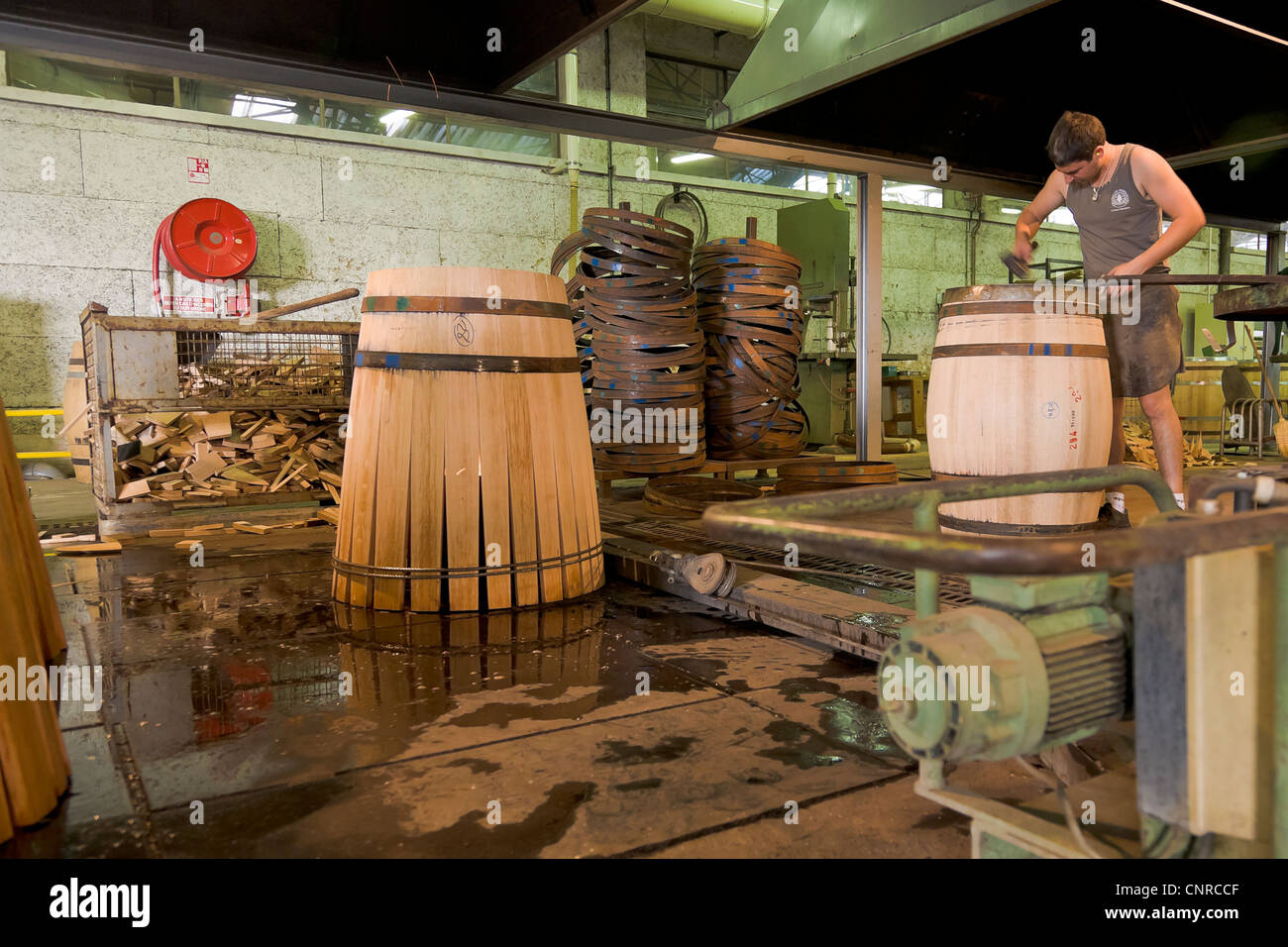 Barrel midway through construction. The hooping process. Since 1838 the ...