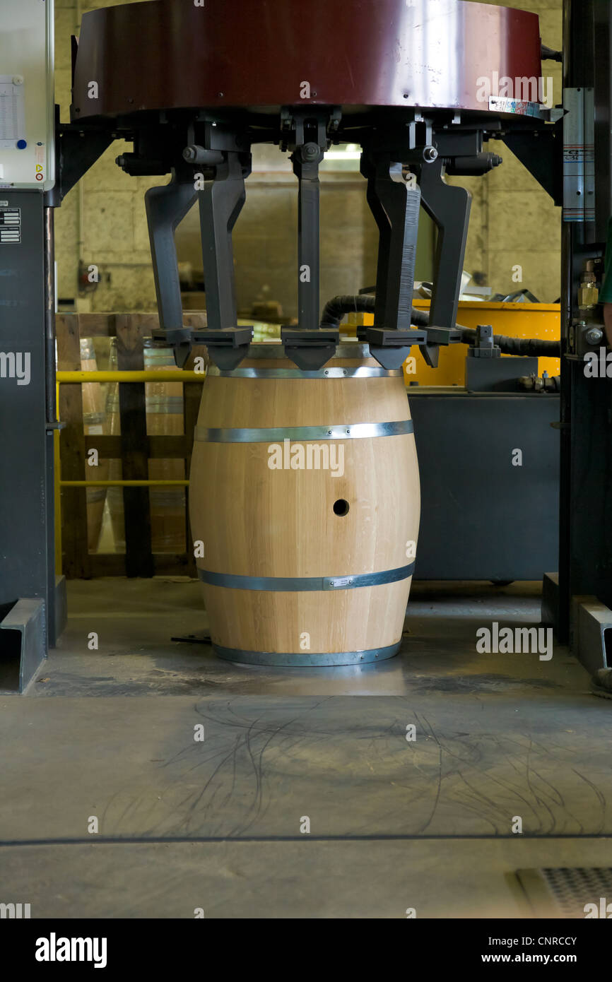 The "hooping" process., Since 1838 the Seguin Moreau Cooperage Cie ...