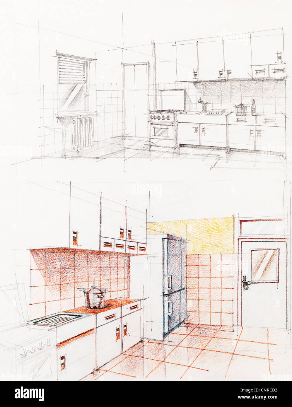 Kitchen detail drawing hi-res stock photography and images - Alamy
