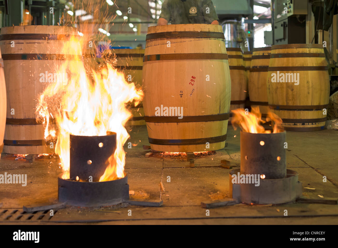 One of the process: the staves are heated above a brazier. Since 1838 ...
