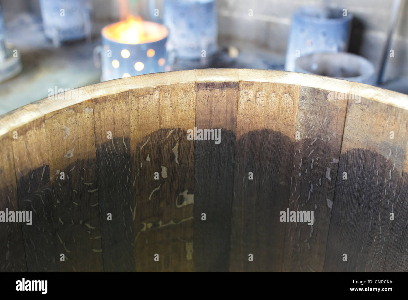 A barrel after the "Toasting process", Cooperage Damy Father and Sun ...