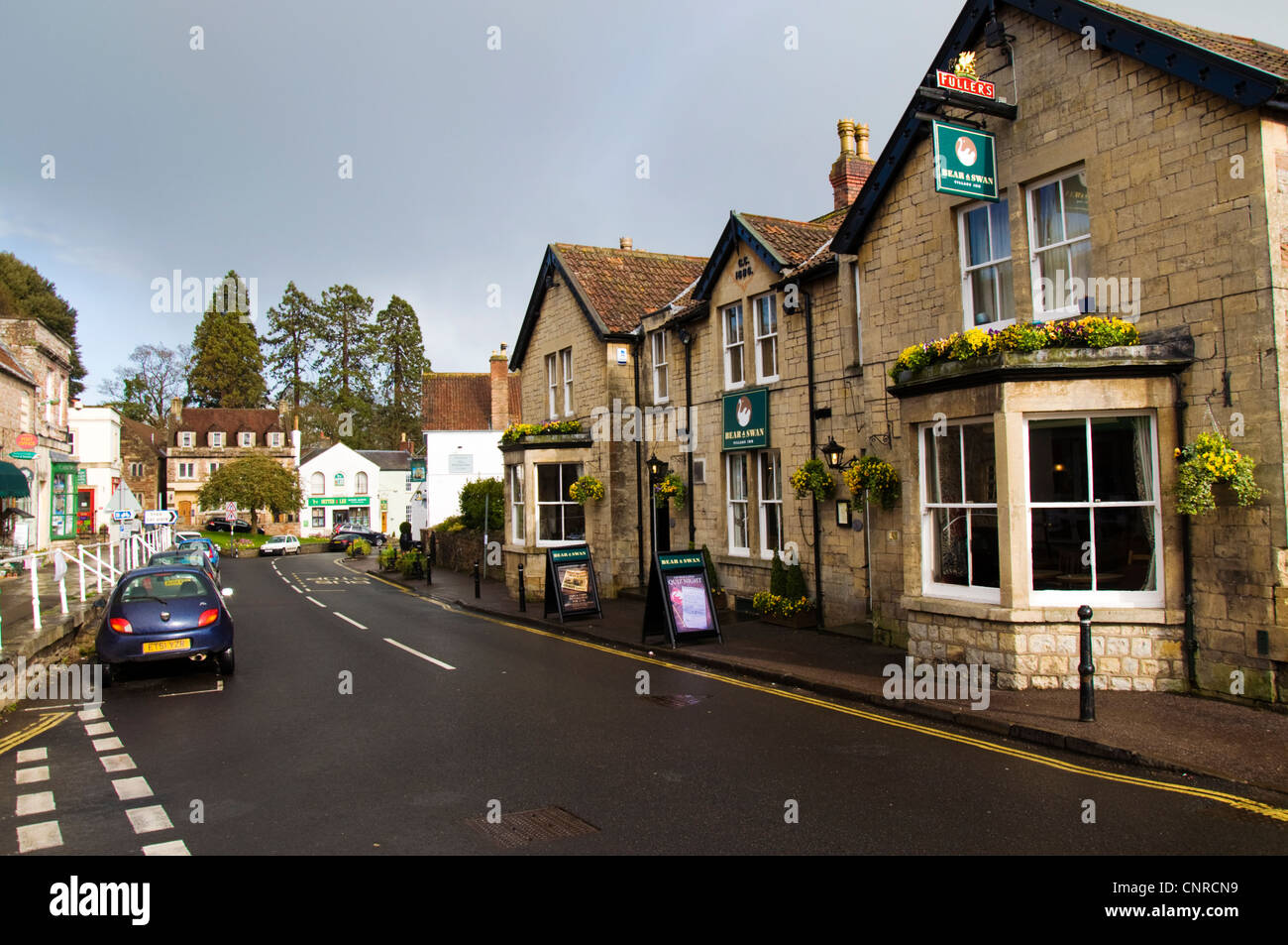 Bear and Swan Pub Bar Inn in Chew Magna Village Stock Photo - Alamy