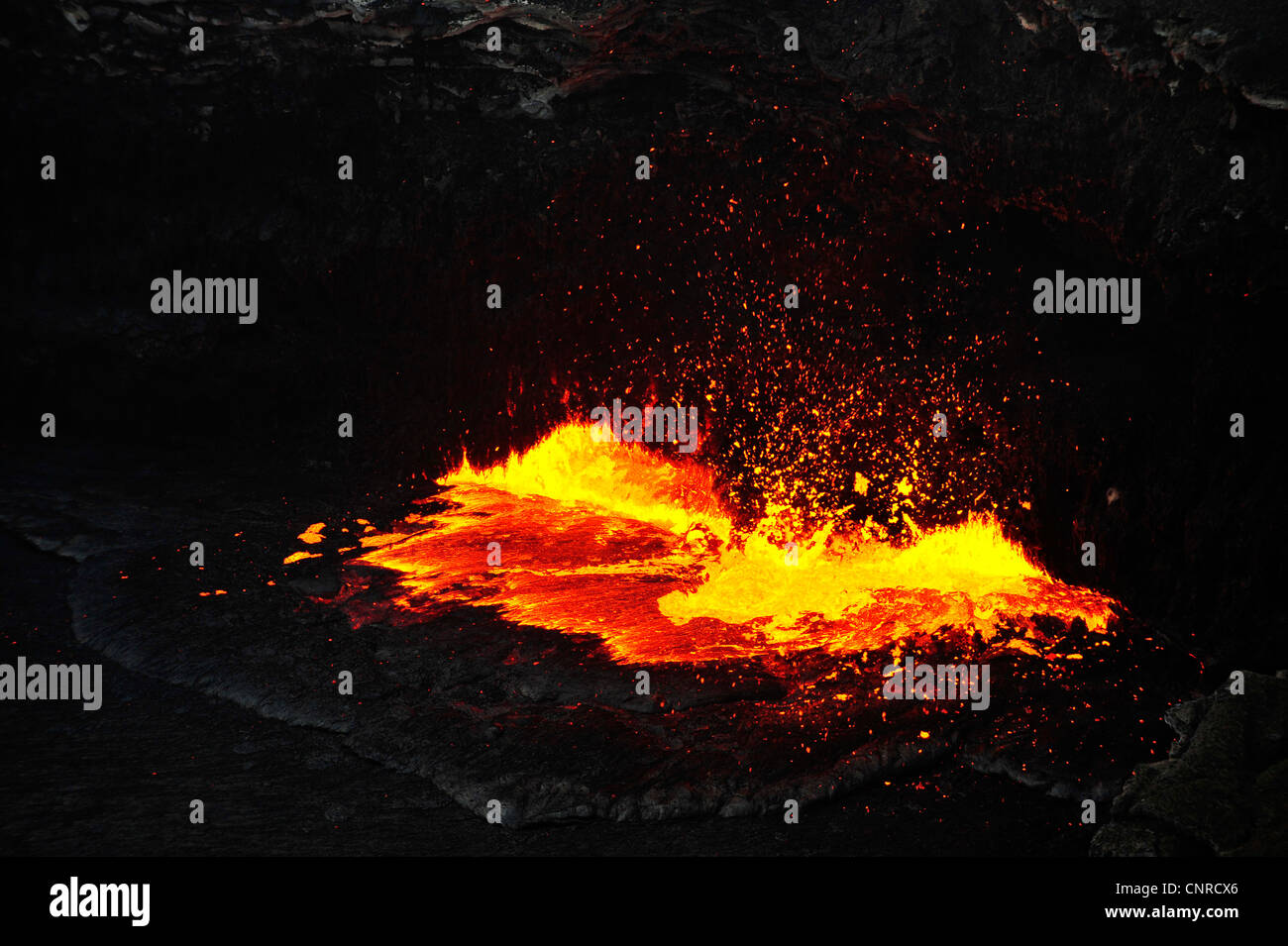 volcanic activities of Erta Ale, Ethiopia, Danakil Desert, Erta Ale ...