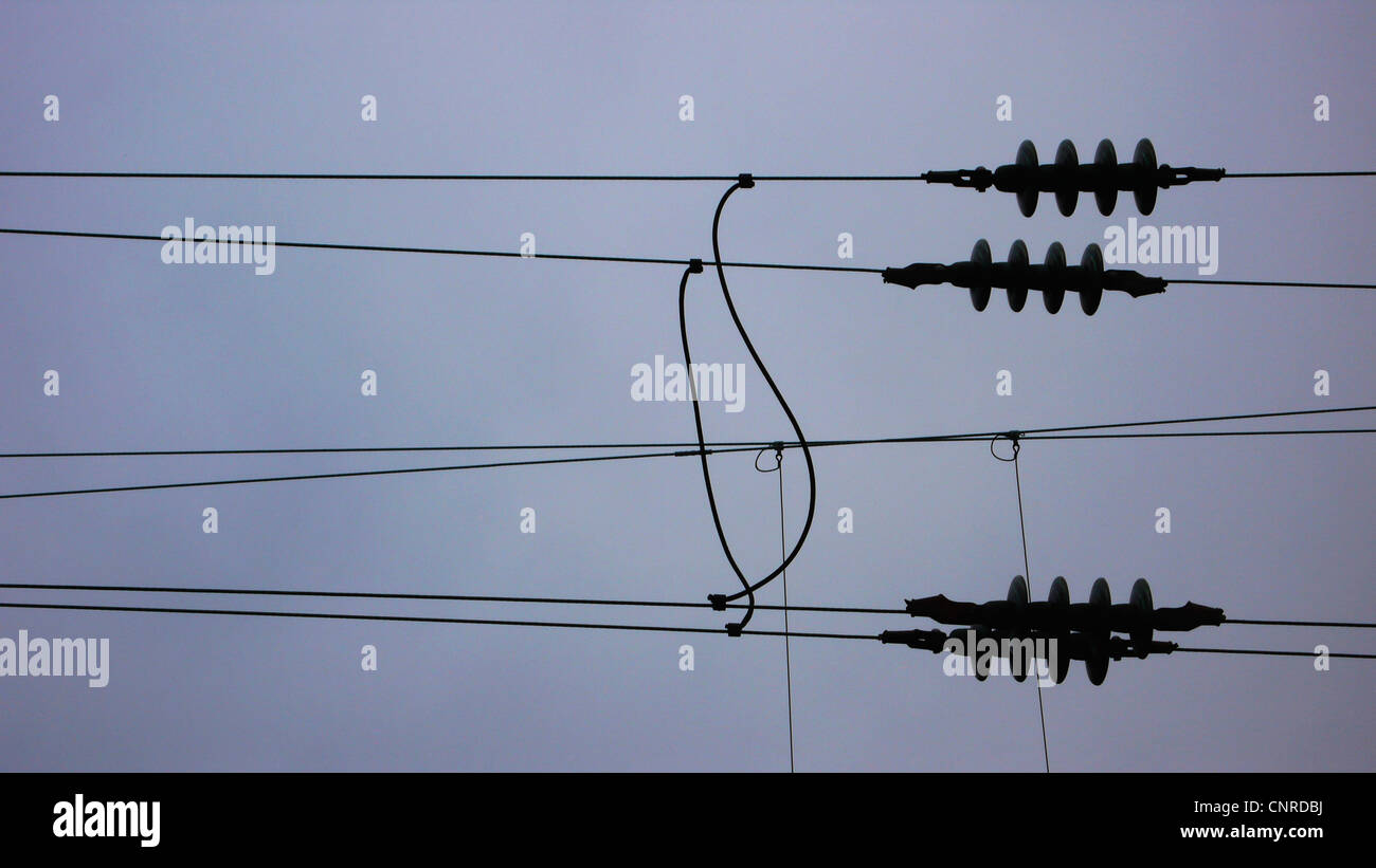 power cables, Germany Stock Photo - Alamy