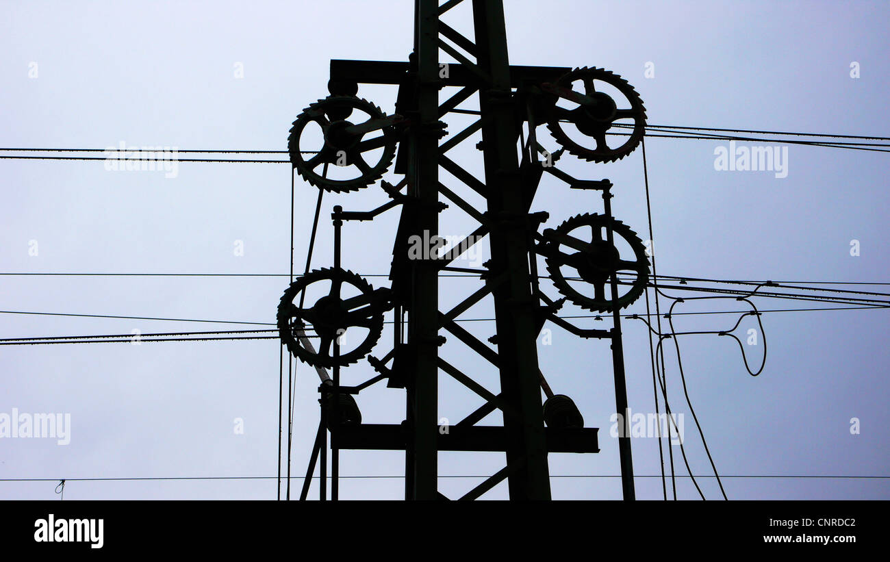 power cables, Germany Stock Photo - Alamy