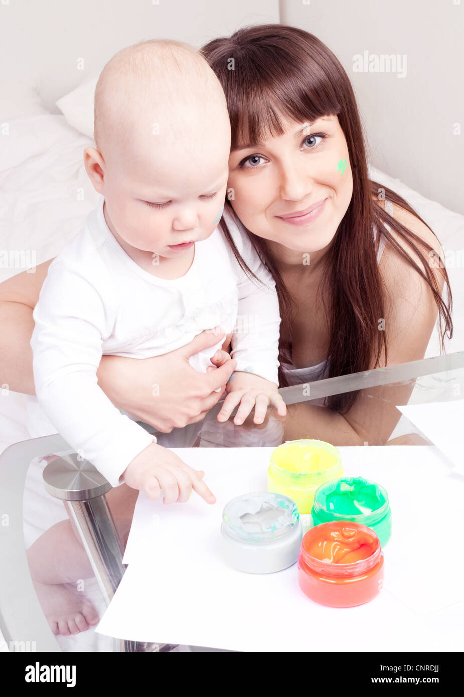 mother and baby at home Stock Photo - Alamy