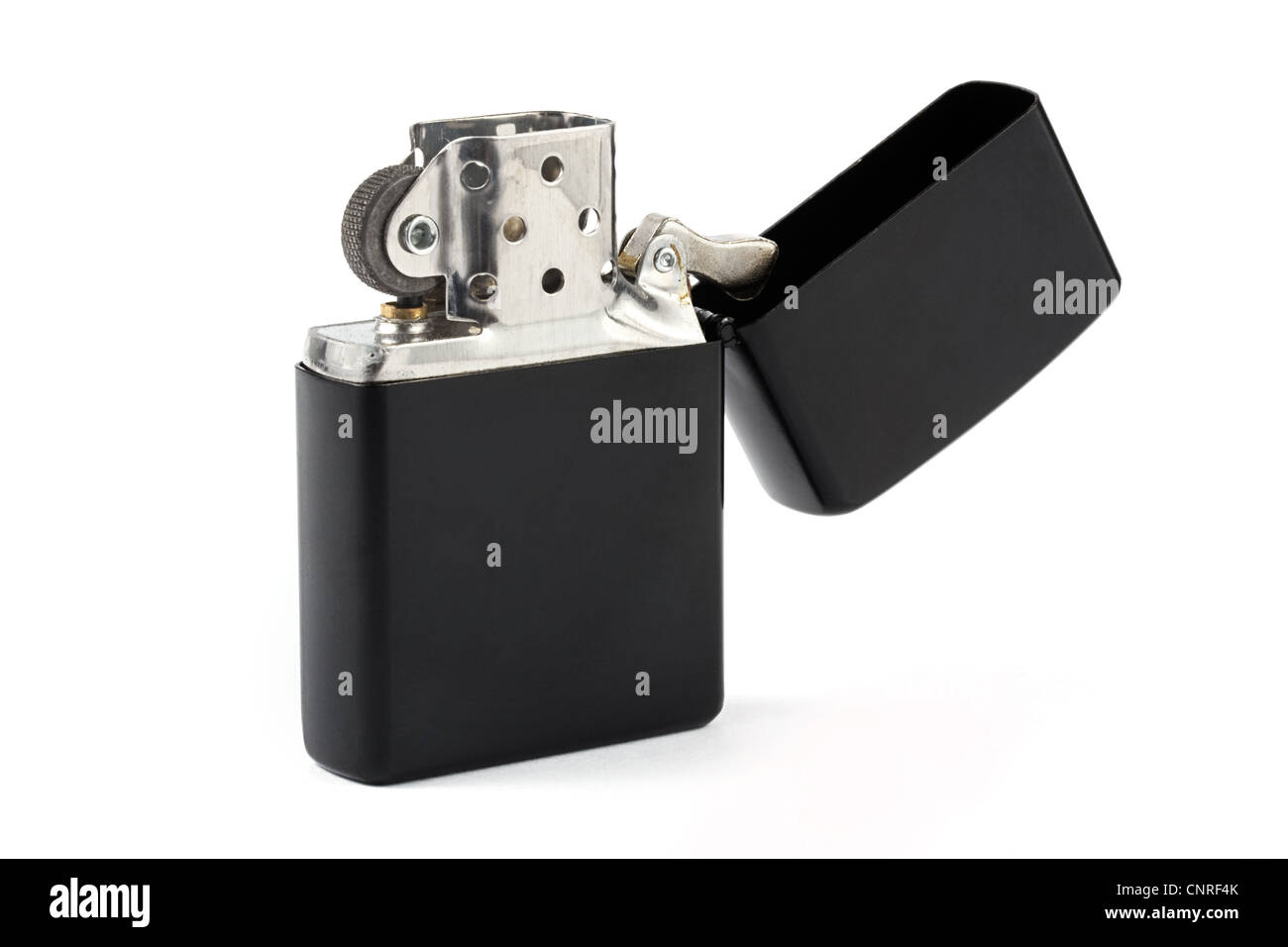Black cigarette lighter over white Stock Photo - Alamy