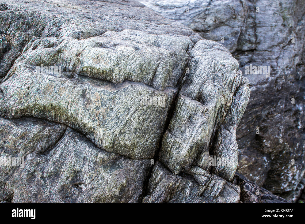 granite rock on the beach of Maine coast near in South Portland Stock ...