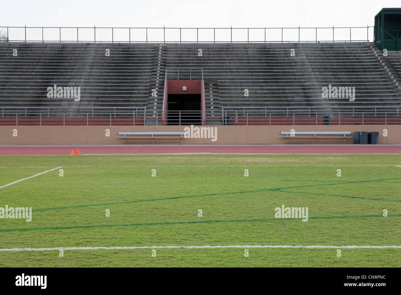 Empty stadium and track Stock Photo - Alamy
