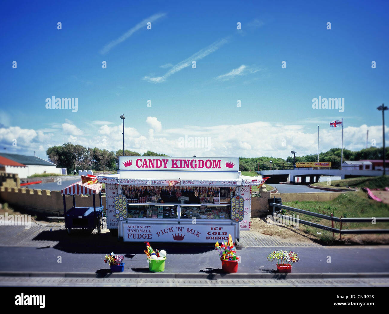 British seaside rock and sweet stall Stock Photo - Alamy